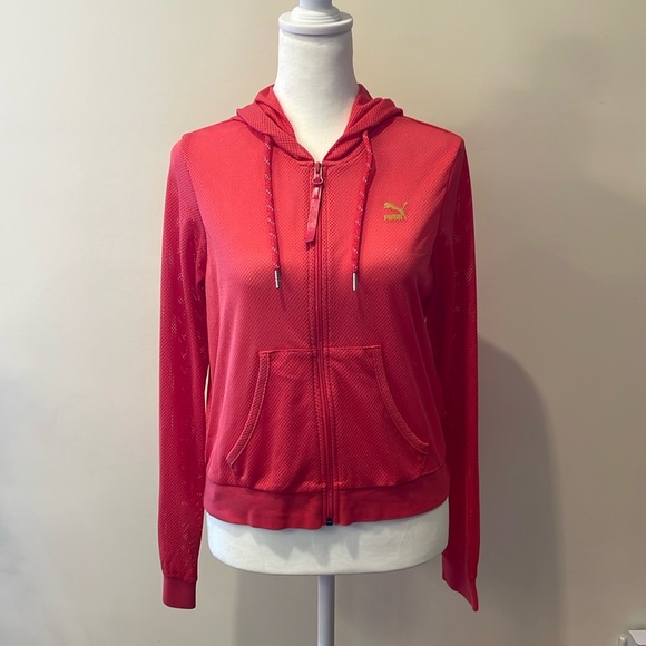 Puma | Tops | Puma Mesh Zip Sweatshirt | Poshmark